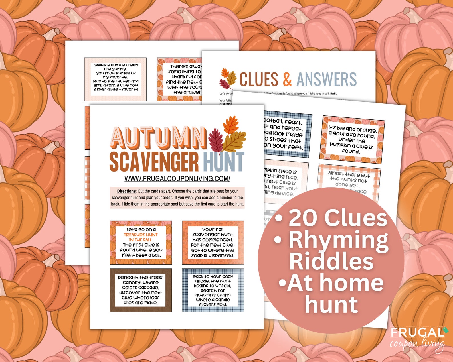 Fall Scavenger Hunt Clues Fun Fall Activities Printable - Etsy