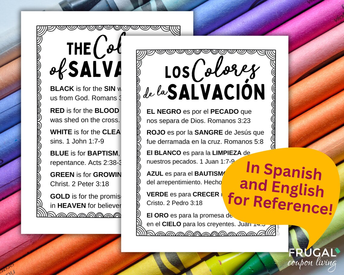 Gospel of Salvation Coloring Wheel Spanish, the Color Gospel Wheel ...