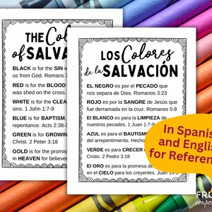 Gospel of Salvation Coloring Wheel Spanish, the Color Gospel Wheel ...