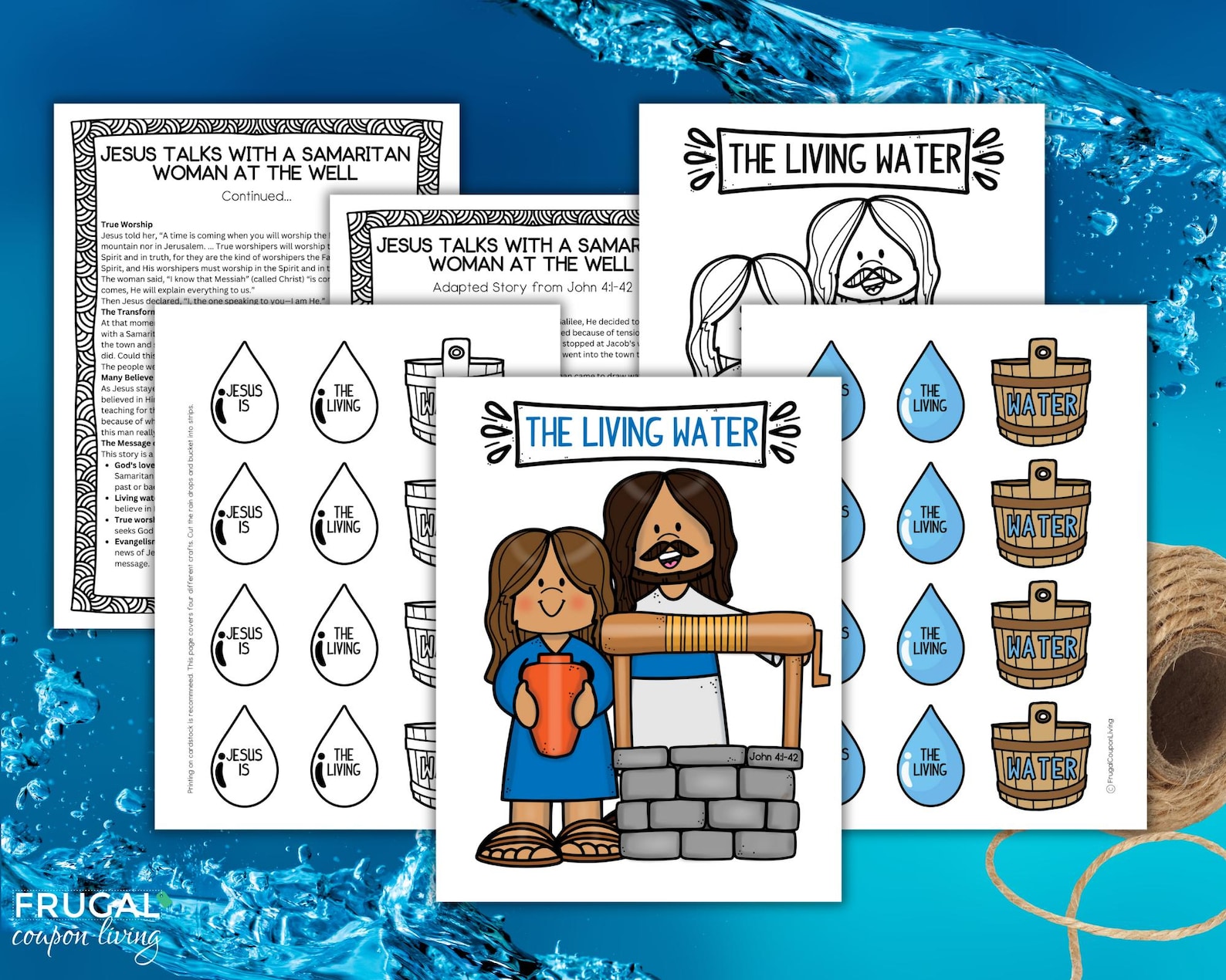 Jesus is the Living Water Activity, Jesus Talks With a Samaritan Woman ...