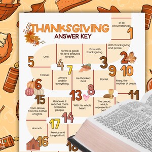 Thanksgiving Scavenger Hunt, Christian Thanksgiving Trivia Printable ...