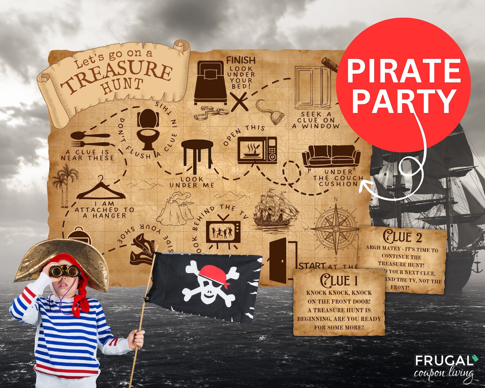 Indoor Treasure Hunt for Kids | Indoor Scavenger Hunt Clues Cards ...