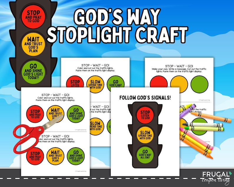 Christian Stoplight Bible Craft for Kids, God’s Way Traffic Light Kit ...