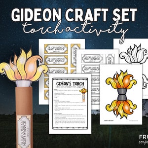 Gideon Craft Bundle for Kids, Judges 6-8 Gideon's Army of 300 Bible ...