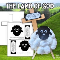 Fingerprint Lamb Craft - Easter Fingerprint Art - Printable Template ...