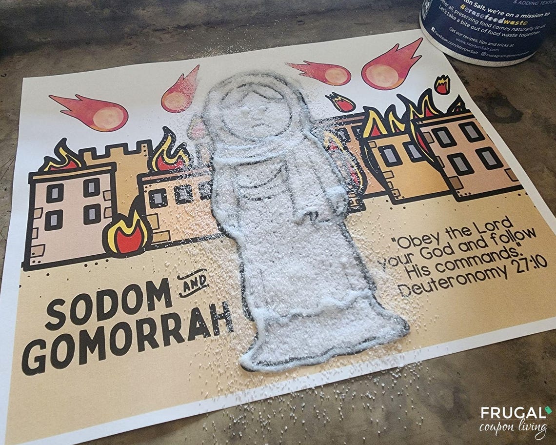 Sodom and Gomorrah Craft, Genesis 18-19 Old Testament Bible Story for ...
