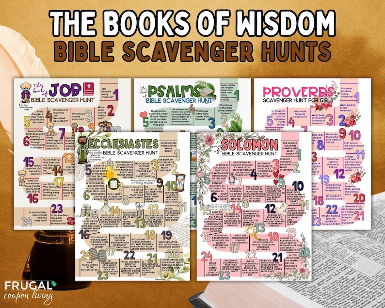 Old Testament Bible Scavenger Hunt Bundle, Full Bible Study Set of 39 ...