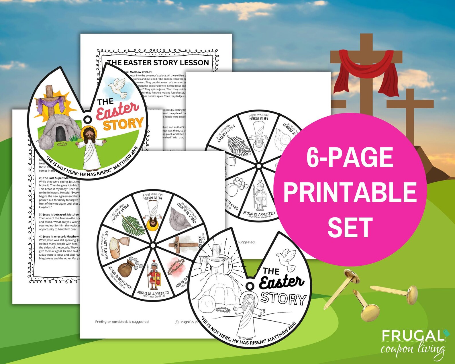 Easter Story Wheel Printable, Sunday School Easter Craft for Kids ...