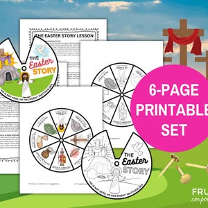 Easter Story Wheel Printable, Sunday School Easter Craft for Kids ...