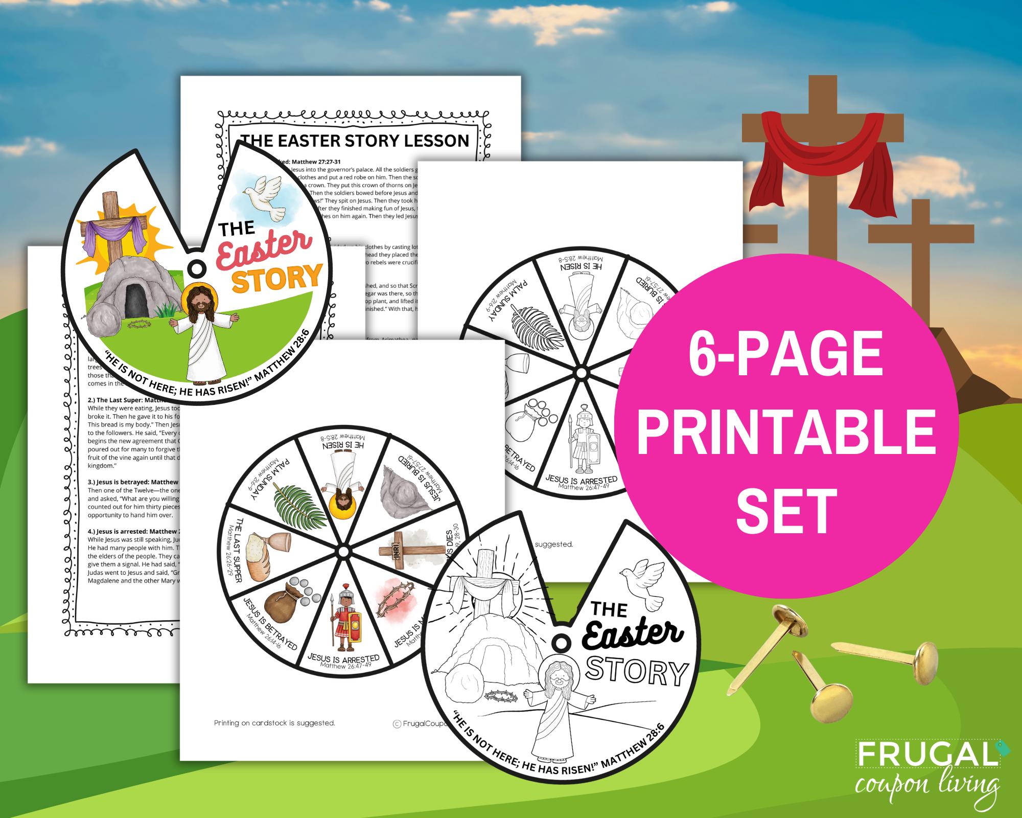 Easter Story Wheel Printable, Sunday School Easter Craft for Kids ...