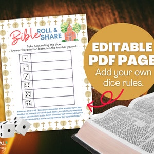 Bible Roll and Share Dice Game - Printable Youth Group or Sunday School ...