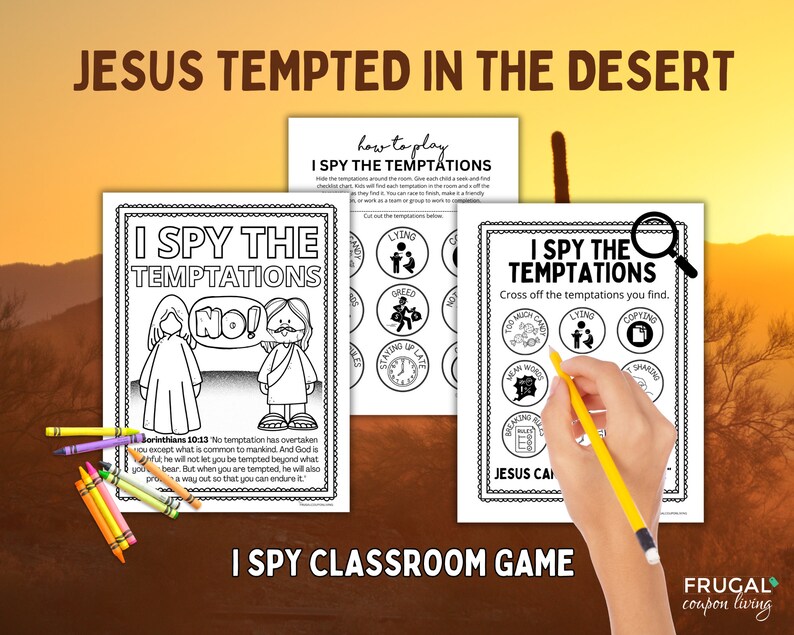 Jesus is Tempted in the Desert Activity Set, Matthew 4:1-11 Bible Story ...