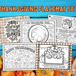 Christian Printable Thanksgiving Placemat, Thanksgiving Coloring ...
