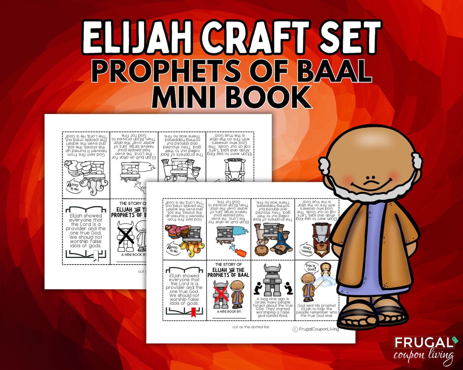 Elijah Crafts Bundle for Kids, 1 Kings Elijah & the Prophets of Baal ...