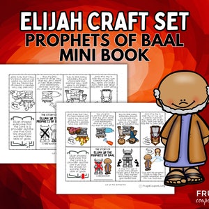 Elijah Crafts Bundle for Kids, 1 Kings Elijah & the Prophets of Baal ...