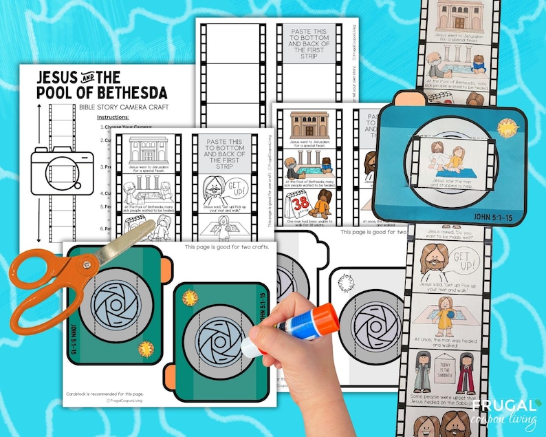 Jesus Heals at the Pool of Bethesda Bible Story Camera Craft, John 5:1 ...