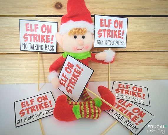 Elf on Strike Signs 6 Elf Behavior Letters Official Notice | Etsy