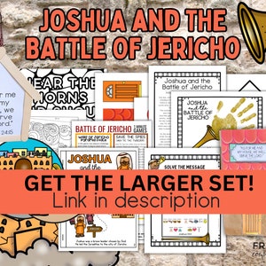 Joshua and the Battle of Jericho Mini Book, Printable Story of Joshua ...