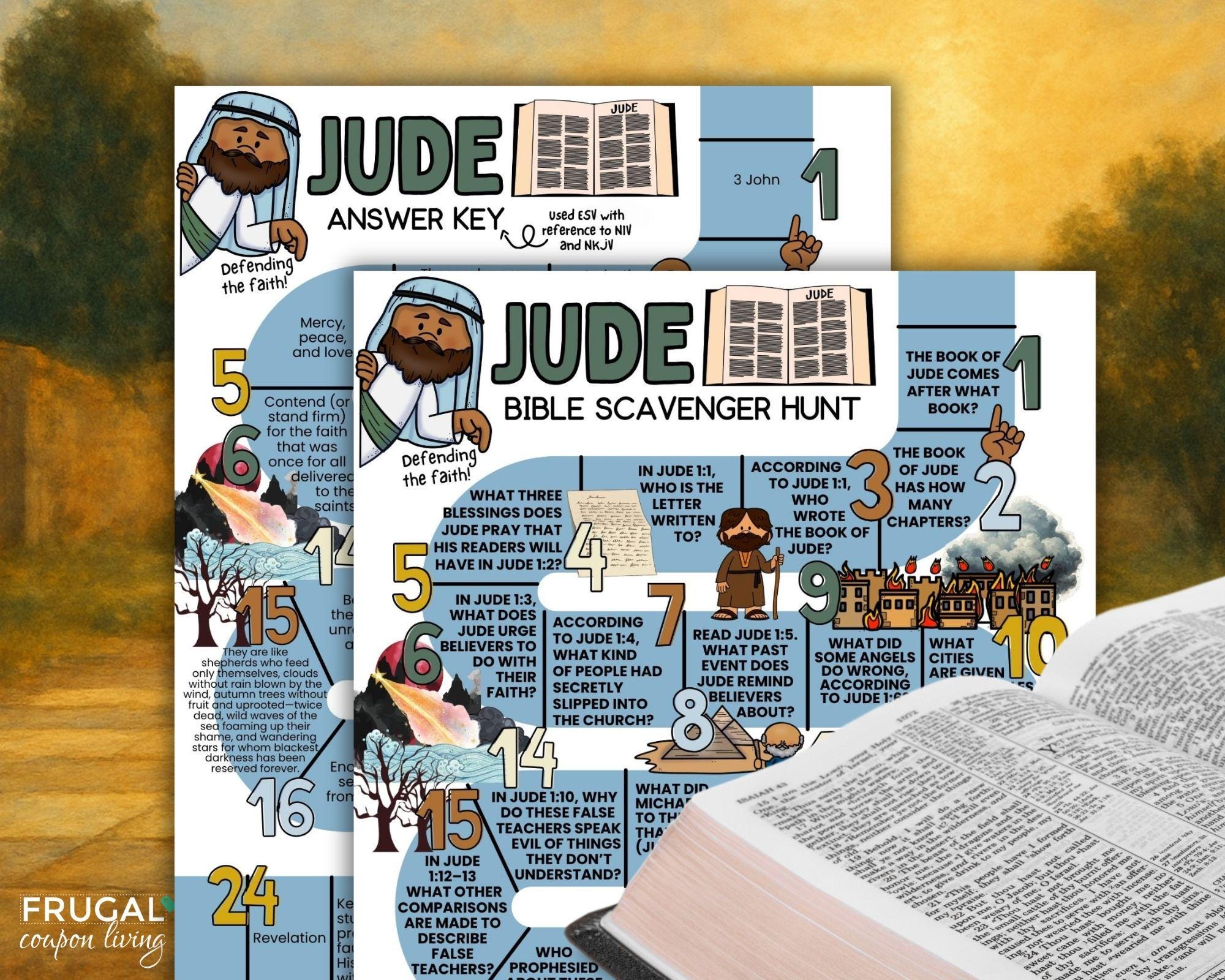 Jude Bible Scavenger Hunt, General Letters New Testament Bible Trivia ...