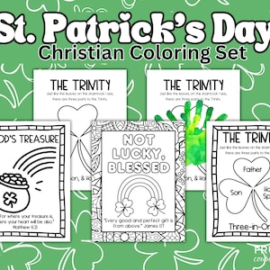 Christian St. Patrick's Day Printable Set, Holy Trinity Coloring Pages ...