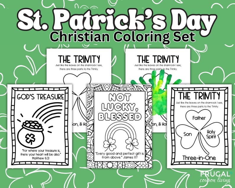 Christian St. Patrick's Day Printable Set, Holy Trinity Coloring Pages ...