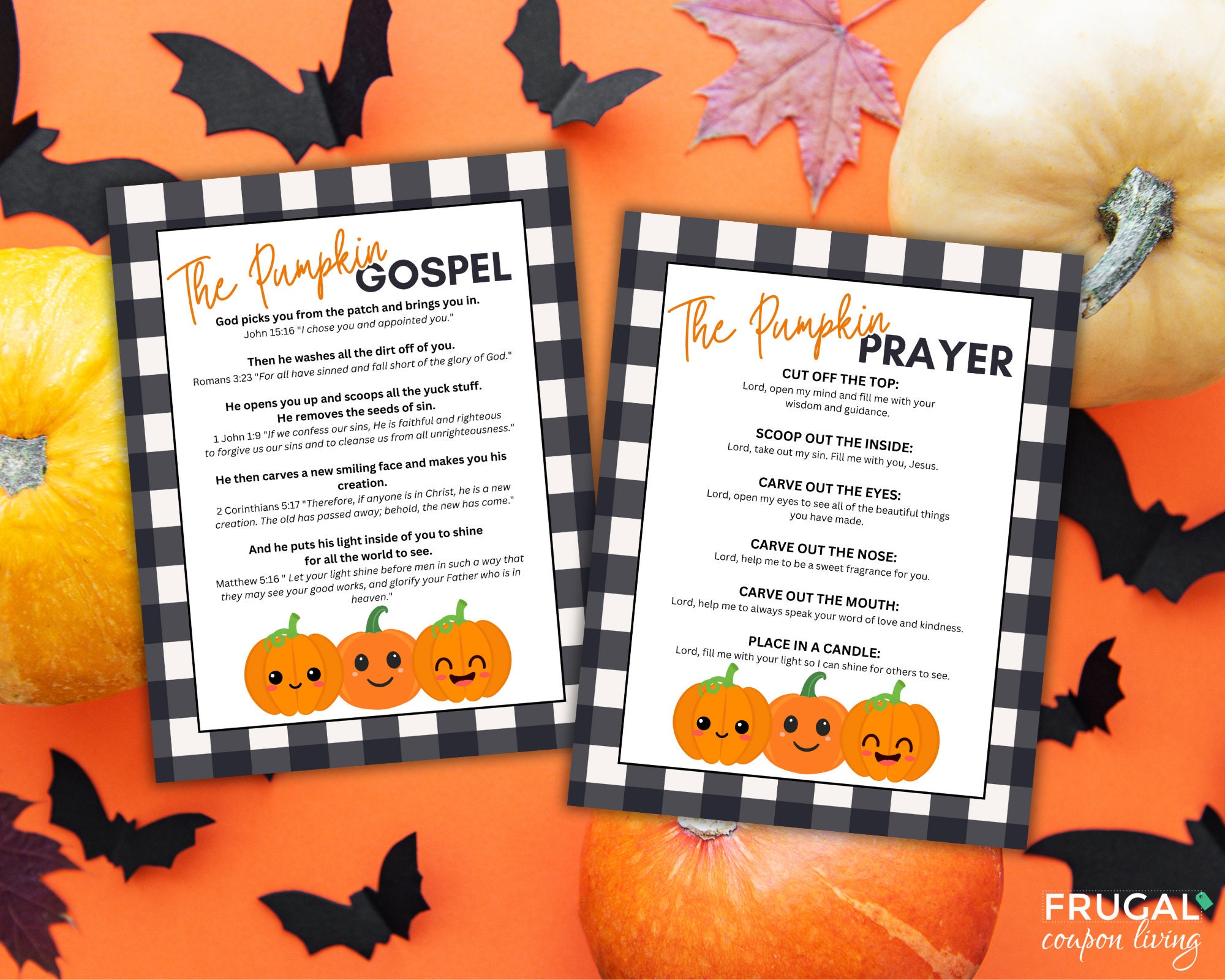 Pumpkin Prayer Printable & Pumpkin Gospel Plan of Salvation, Kids ...
