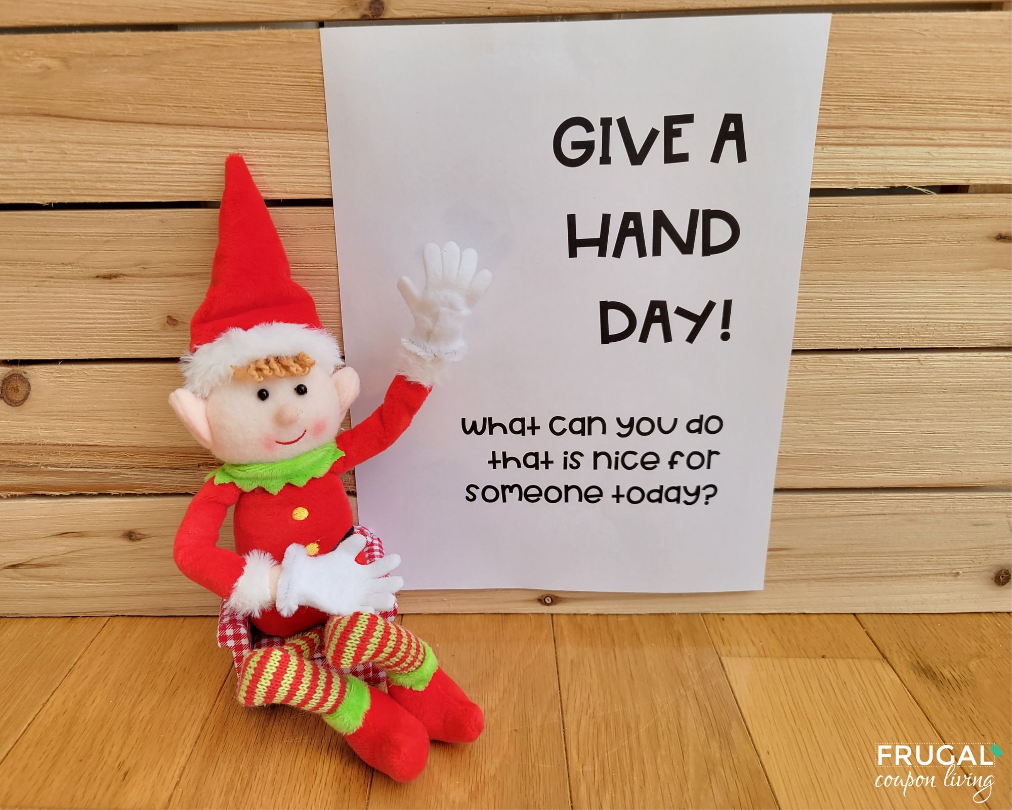 Give a Hand Day Elf Prop Printable Encourage Good Deeds This - Etsy