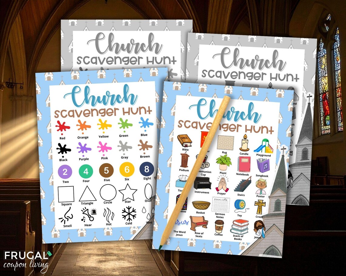 Church Scavenger Hunt Printable for Kids, Church Treasure Hunt, Indoor ...