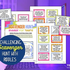 25 Teenage Scavenger Hunt Riddles PDF | Fun Indoor & Outdoor Treasure ...