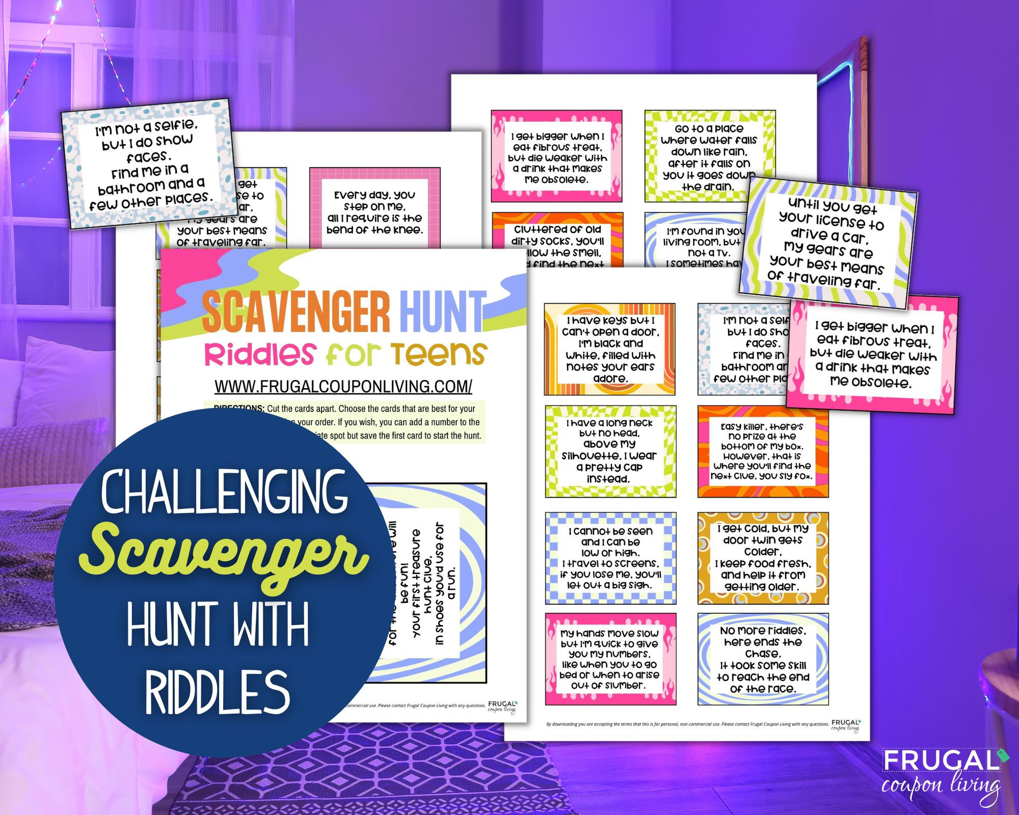 25 Teenage Scavenger Hunt Riddles PDF | Fun Indoor & Outdoor Treasure ...