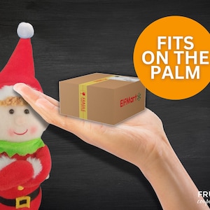 Miniature Shipping Box for Christmas Elf Doll, Mini Elf Delivery Box ...