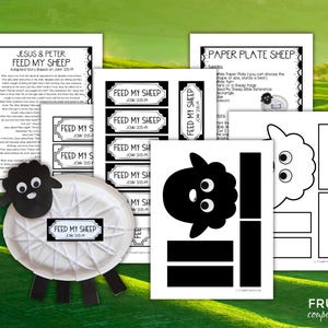 Feed My Sheep Craft for Kids, John 21:15-19 Feed My Lamb Printable ...