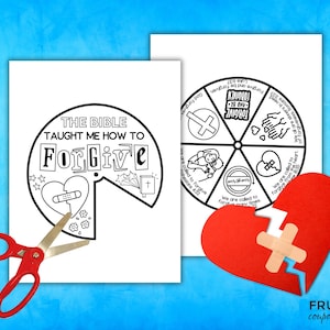 Forgiveness Coloring Wheel Printable, Forgiveness Craft for Kids, I ...
