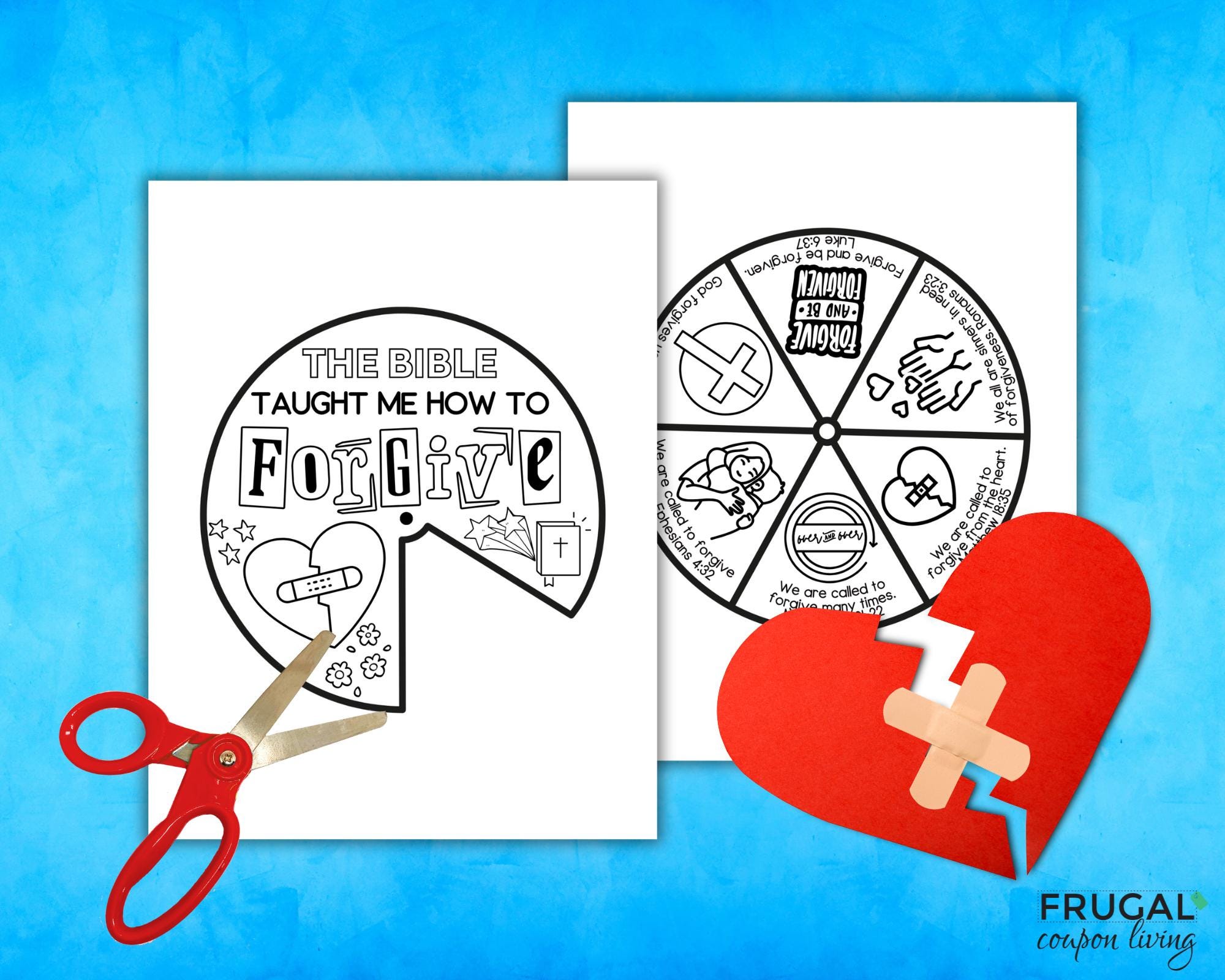 Forgiveness Coloring Wheel Printable, Forgiveness Craft for Kids, I ...