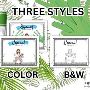 Palm Sunday Handprint Craft Art Printable, Sunday School Bible Lesson ...