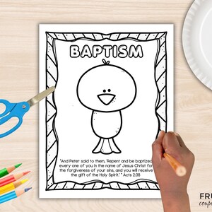 Dove Craft for Sunday School, Acts 2:38 Faith-based Baptism Craft for ...