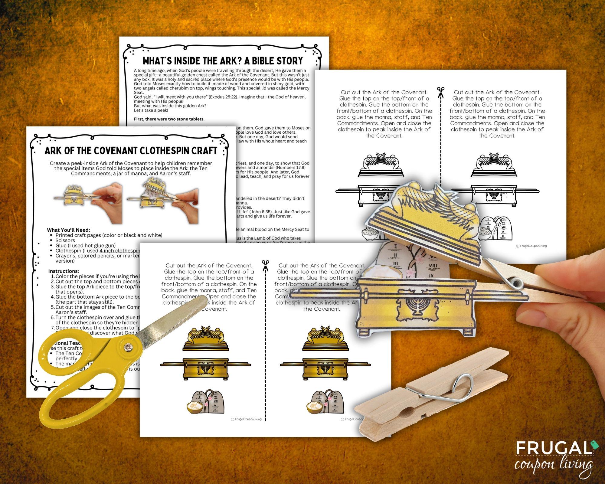 Ark of the Covenant Craft for Kids, DIY Interactive Bible Craft Inside ...