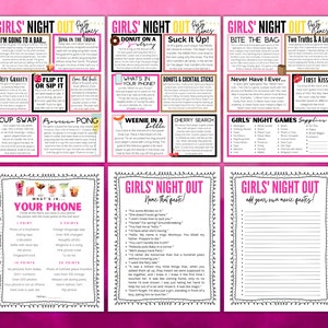 Girls Night Games Printable, 17 Ladies Night Out Games, Galentine's Day ...