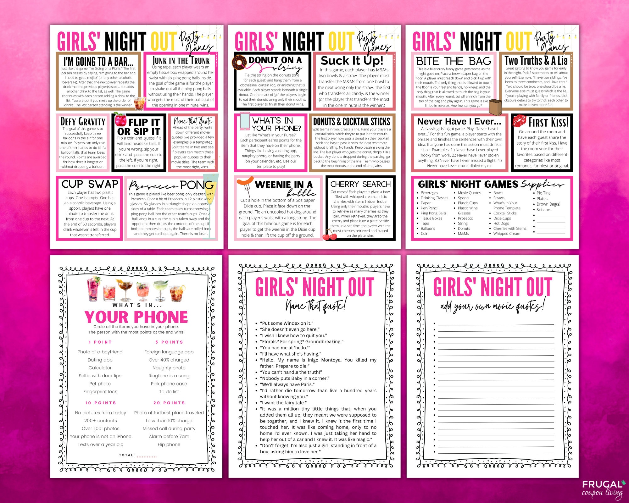 Girls Night Games Printable 17 Ladies Night Out Games - Etsy