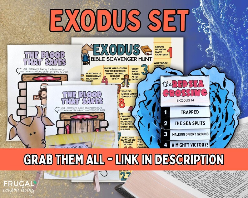 Exodus Bible Scavenger Hunt, Book of Exodus Trivia, Old Testament Bible ...
