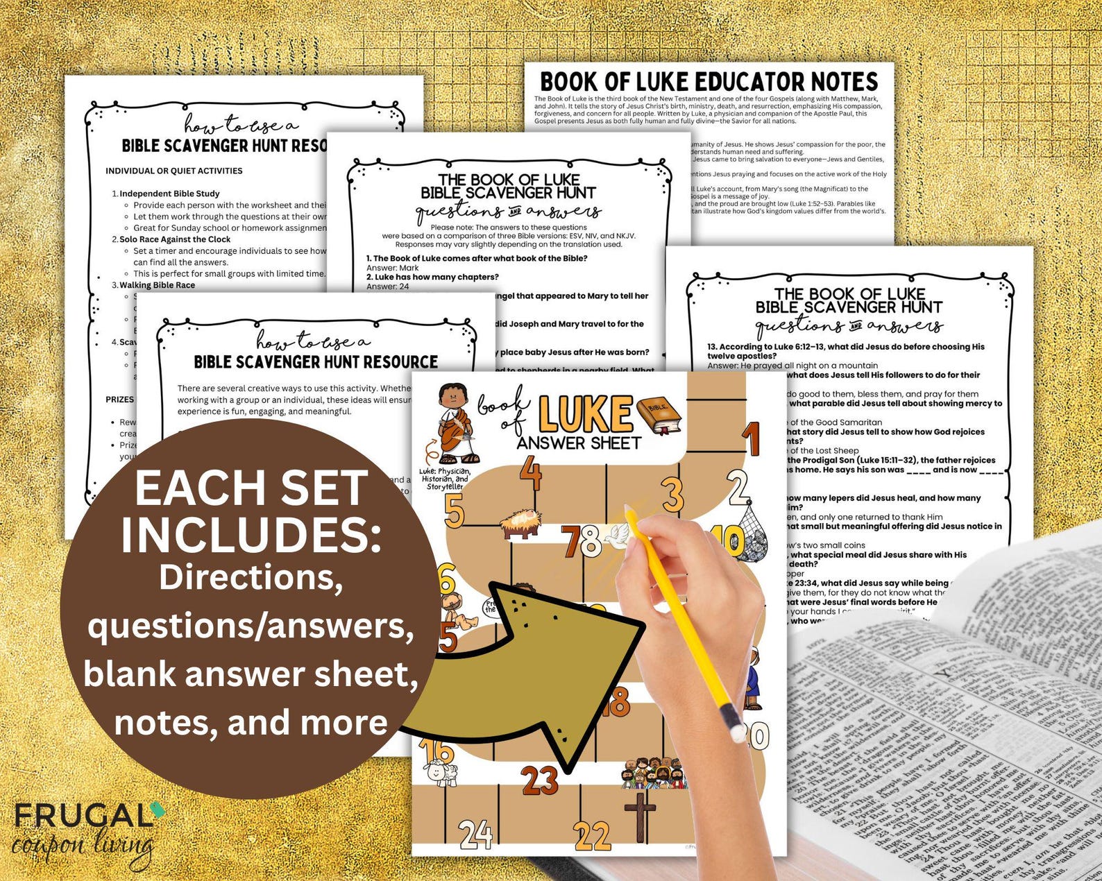 New Testament Bible Scavenger Hunt Bundle, Full Bible Study Set of 27 ...