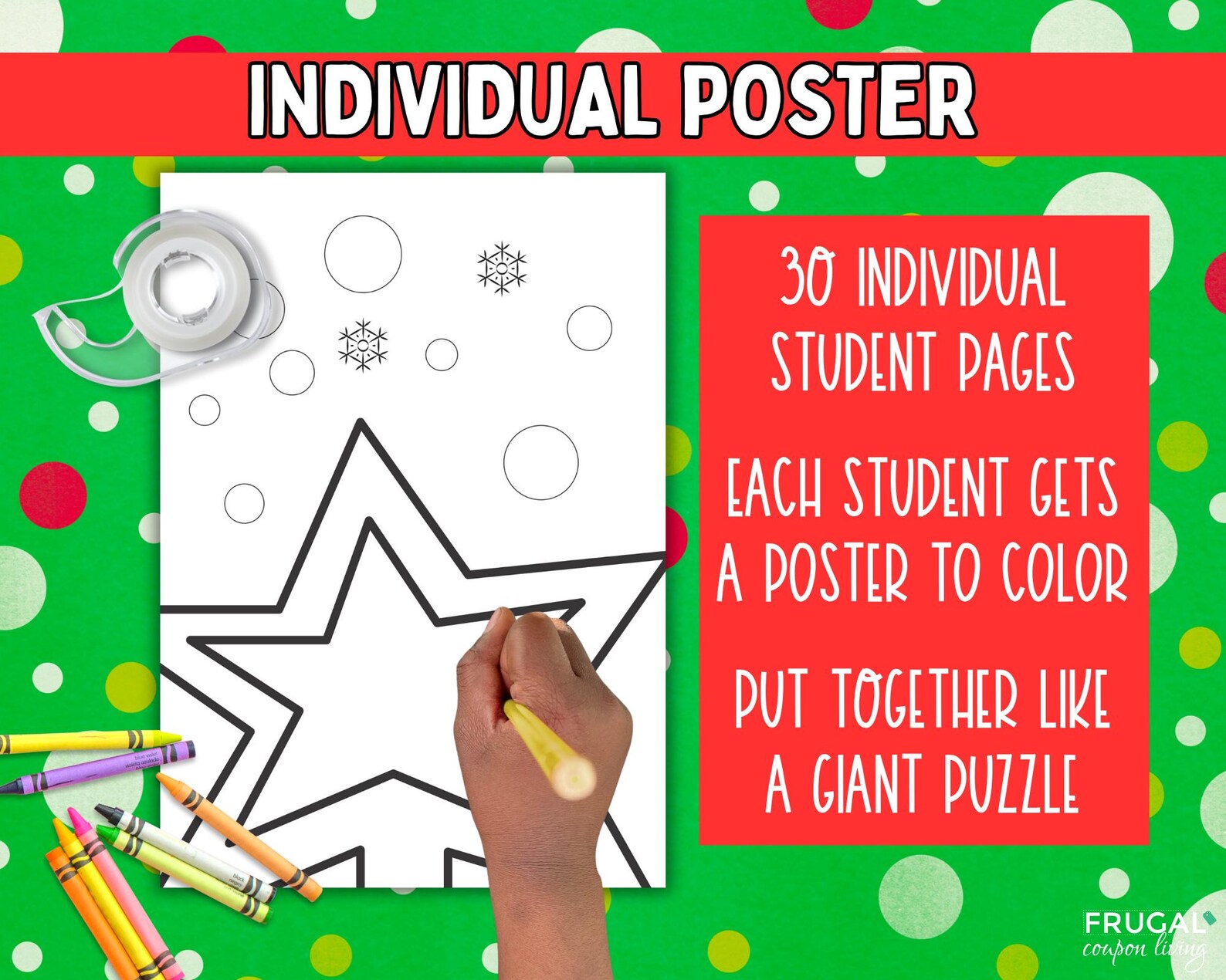 Christmas Tree Collaborative Coloring Poster, Group Activity for ...