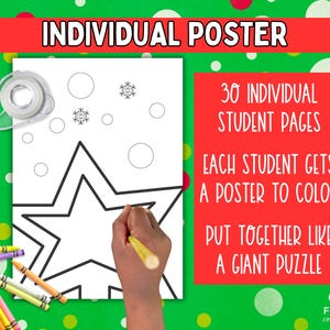 Christmas Tree Collaborative Coloring Poster, Group Activity for ...