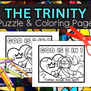Holy Trinity Craft Set for Kids, God 3-in-1 Sunday School Printable ...