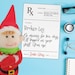4 Elf Prescriptions RX From Santa | Official Elf Doctor Note | Sick Elf ...