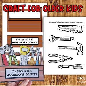 Christian Father's Day Bible Craft for Kids, Sunday School Activity ...