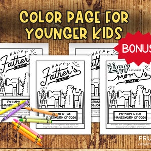 Christian Father's Day Bible Craft for Kids, Sunday School Activity ...