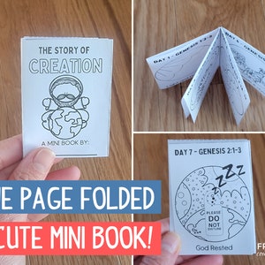 Days of Creation Bible Craft Printable, Genesis 1-2:3 Creation Booklet ...