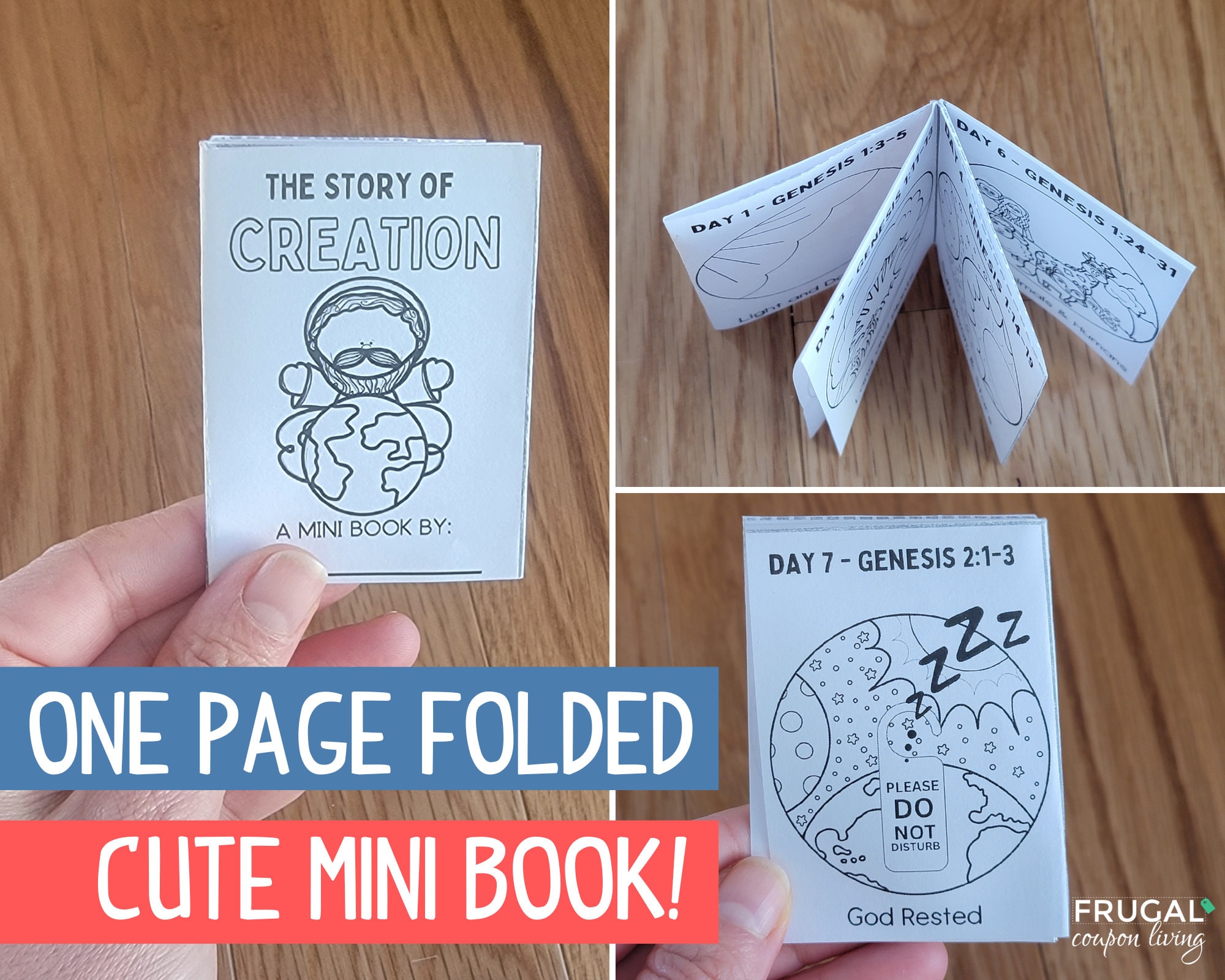 Days of Creation Bible Craft Printable, Genesis 1-2:3 Creation Booklet ...