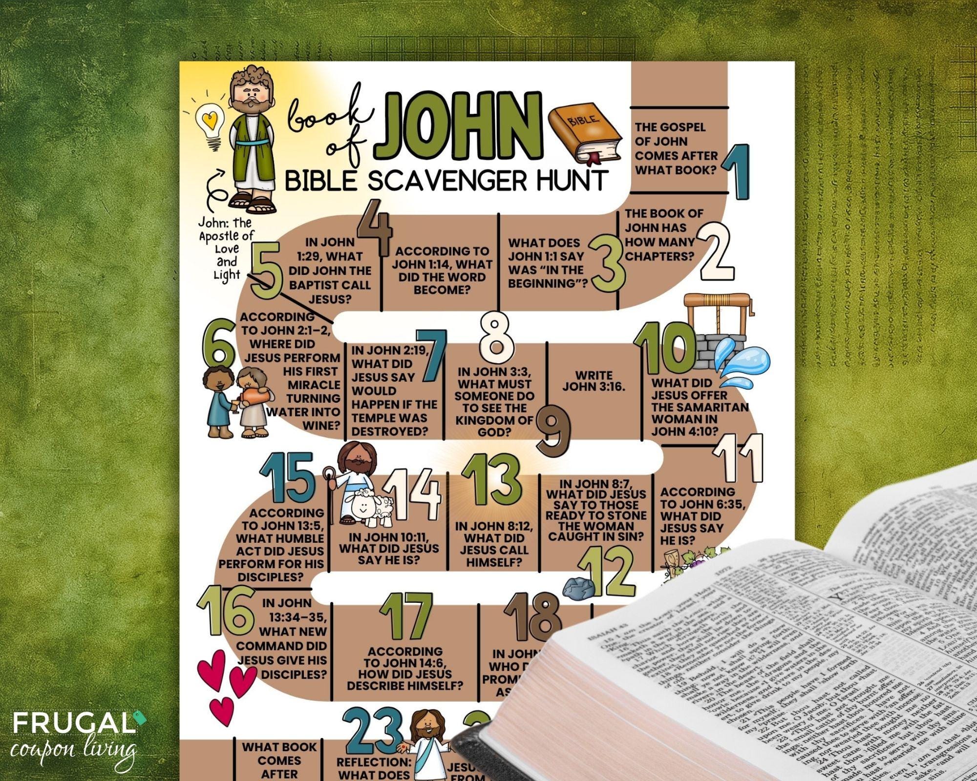 John Bible Scavenger Hunt, Miracles and Teachings of Jesus New ...